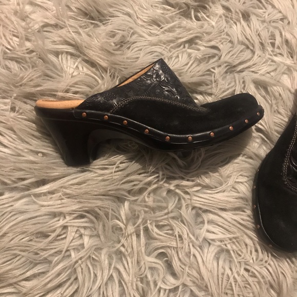 Sofft | Shoes | Sofft Leather Western Style Black Clogs | Poshmark